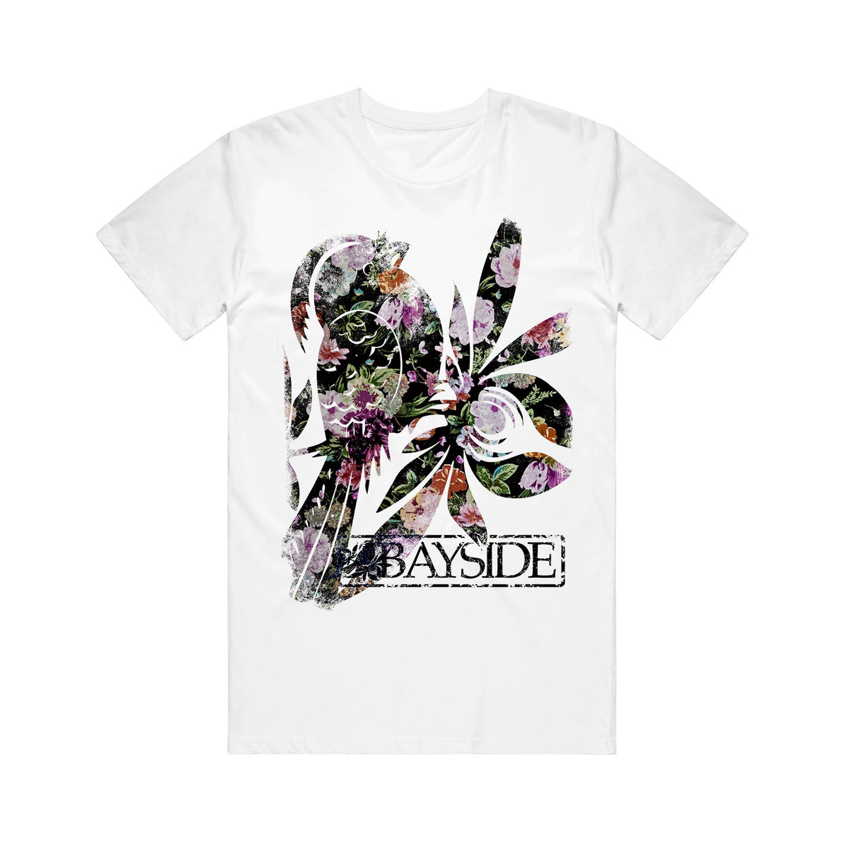 Shudder Bird Floral - White T-Shirt – Bayside