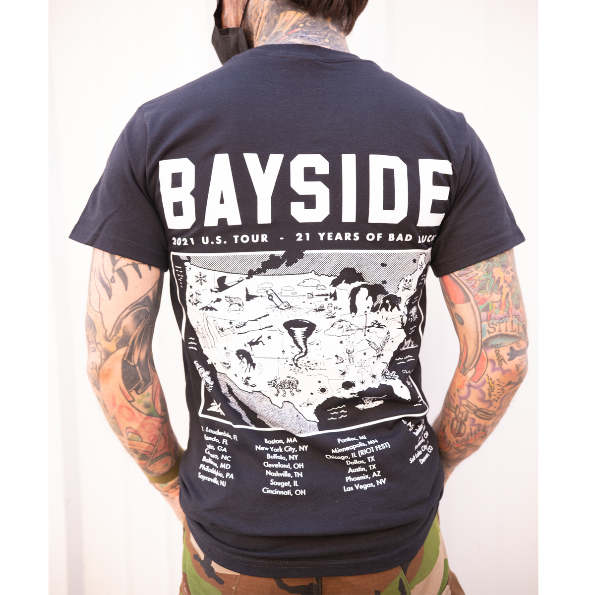 2021 Tour Black T-Shirt – Bayside
